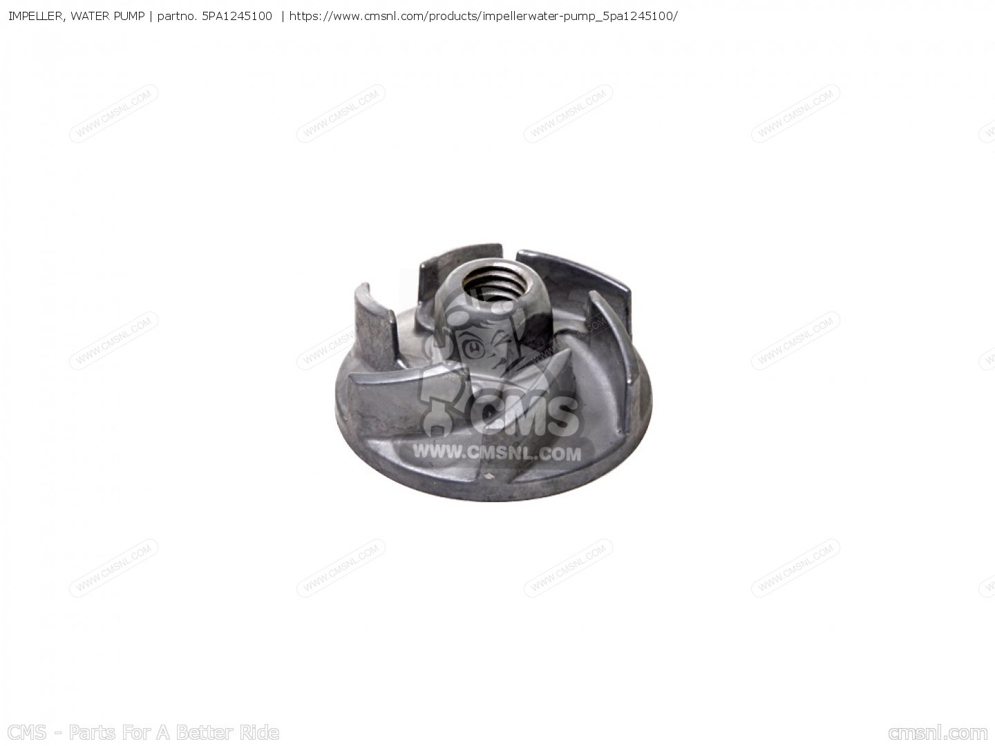 5PA1245100: IMPELLER, WATER PUMP Yamaha - buy the 5PA-12451-00-00 at CMSNL