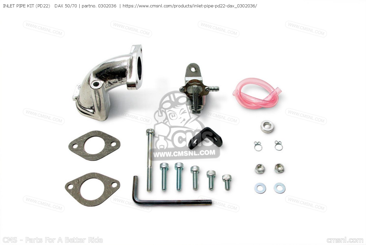0302036: INLET PIPE KIT (PD22) DAX 50/70 Takegawa - buy the 03-02-036 ...