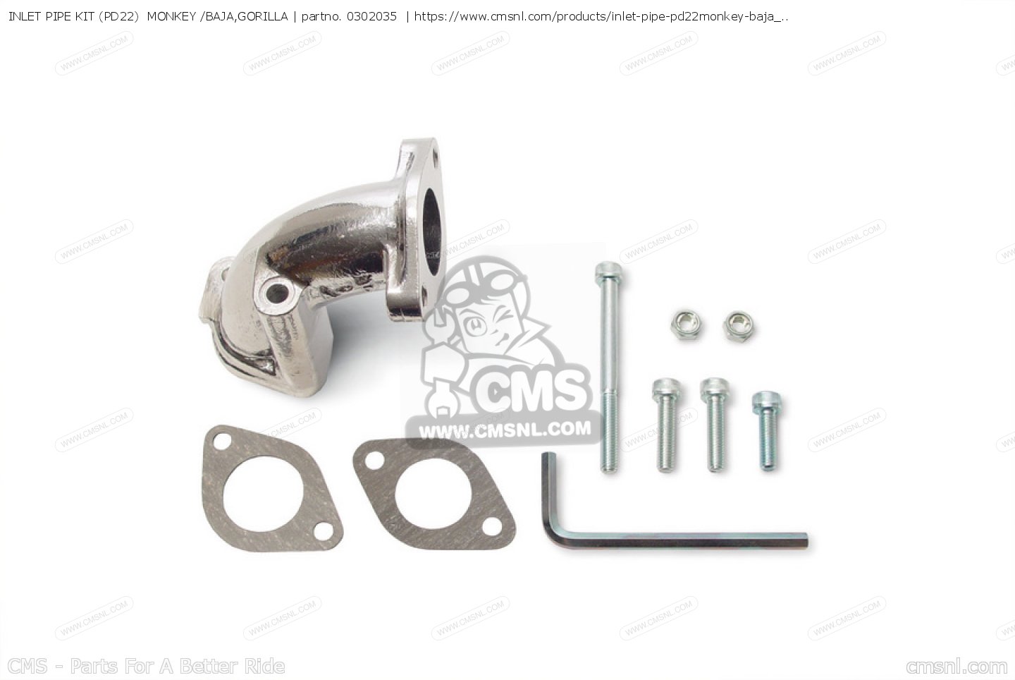 0302035: Inlet Pipe Kit (pd22) Monkey /baja,gorilla Takegawa - buy the ...