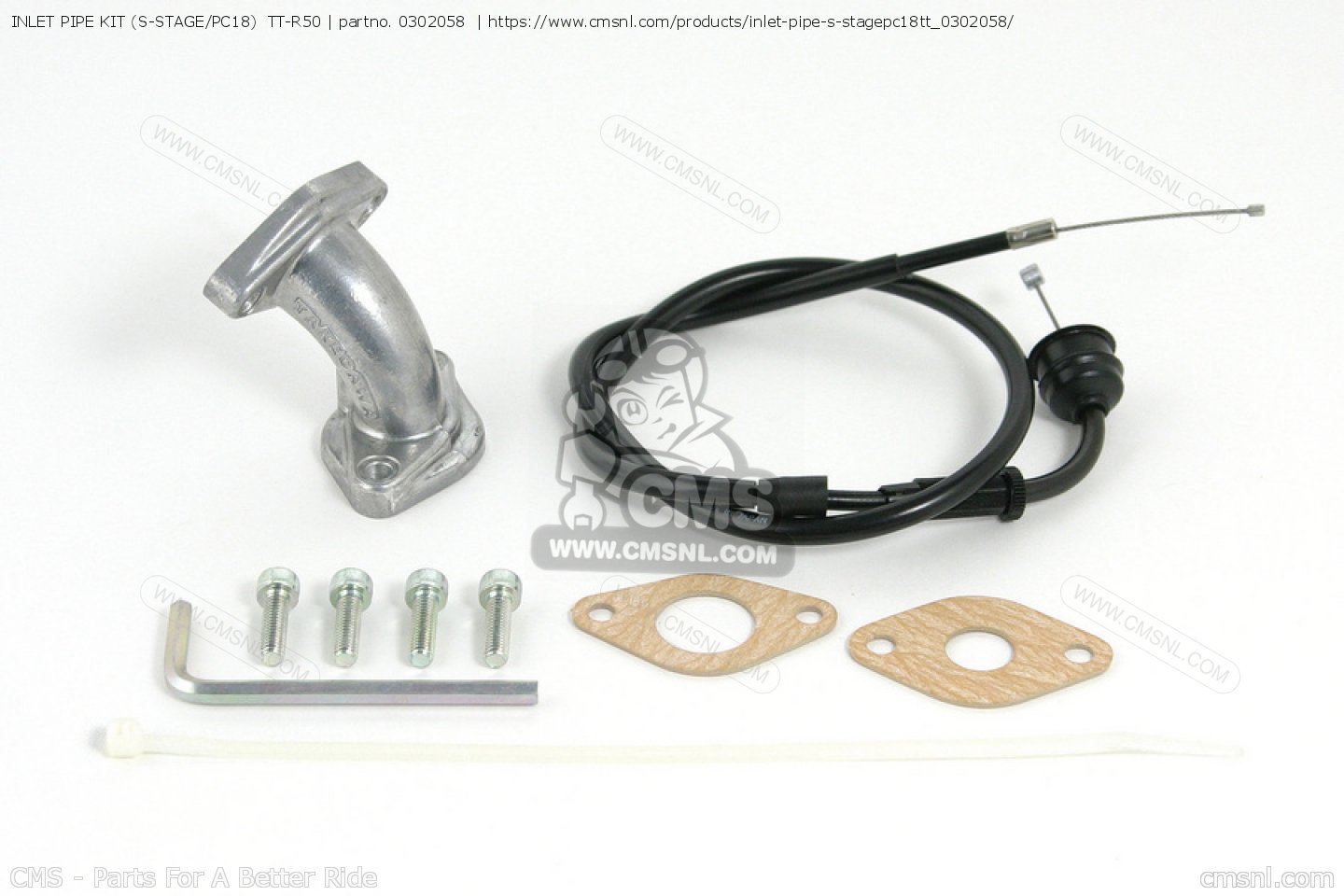 0302058: INLET PIPE KIT (S-STAGE/PC18) TT-R50 Takegawa - buy the 03-02 ...