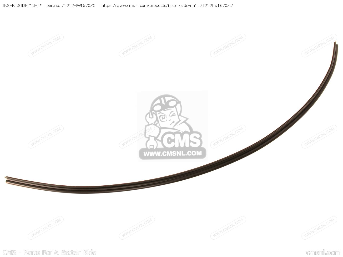 71212HW1670ZC: Insert,side *nh1* Honda - buy the 71212-HW1-670ZC at CMSNL