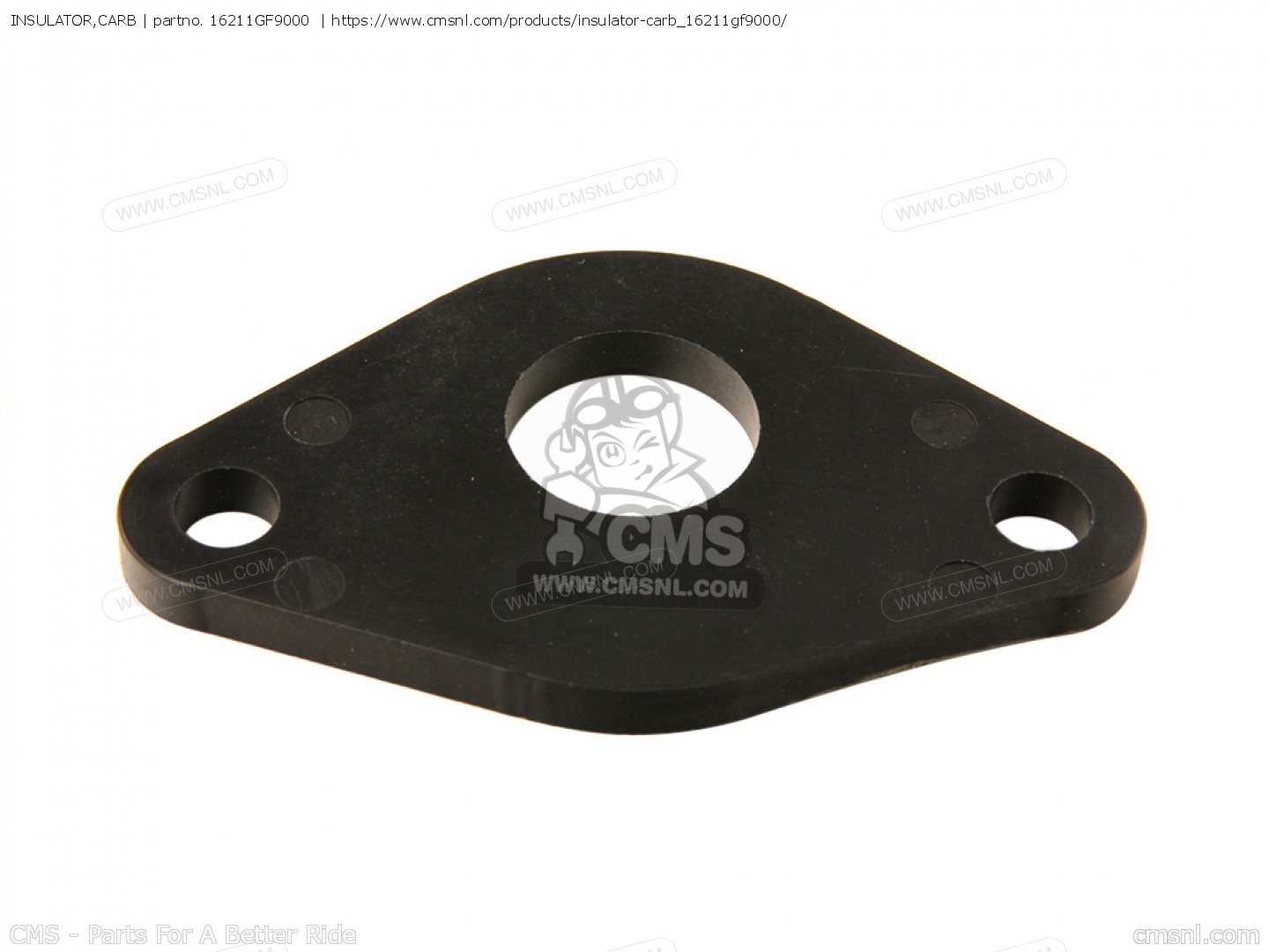 16211GF9000: INSULATOR,CARB Honda - buy the 16211-GF9-000 at CMSNL