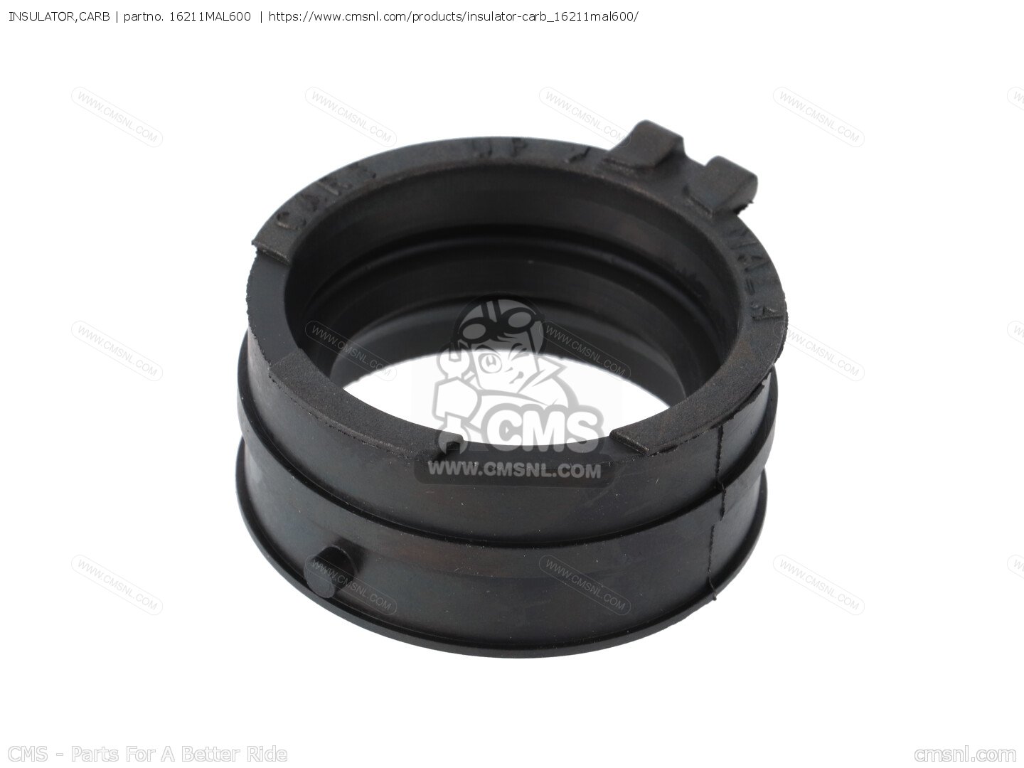 16211MAL600: INSULATOR,CARB Honda - buy the 16211-MAL-600 at CMSNL