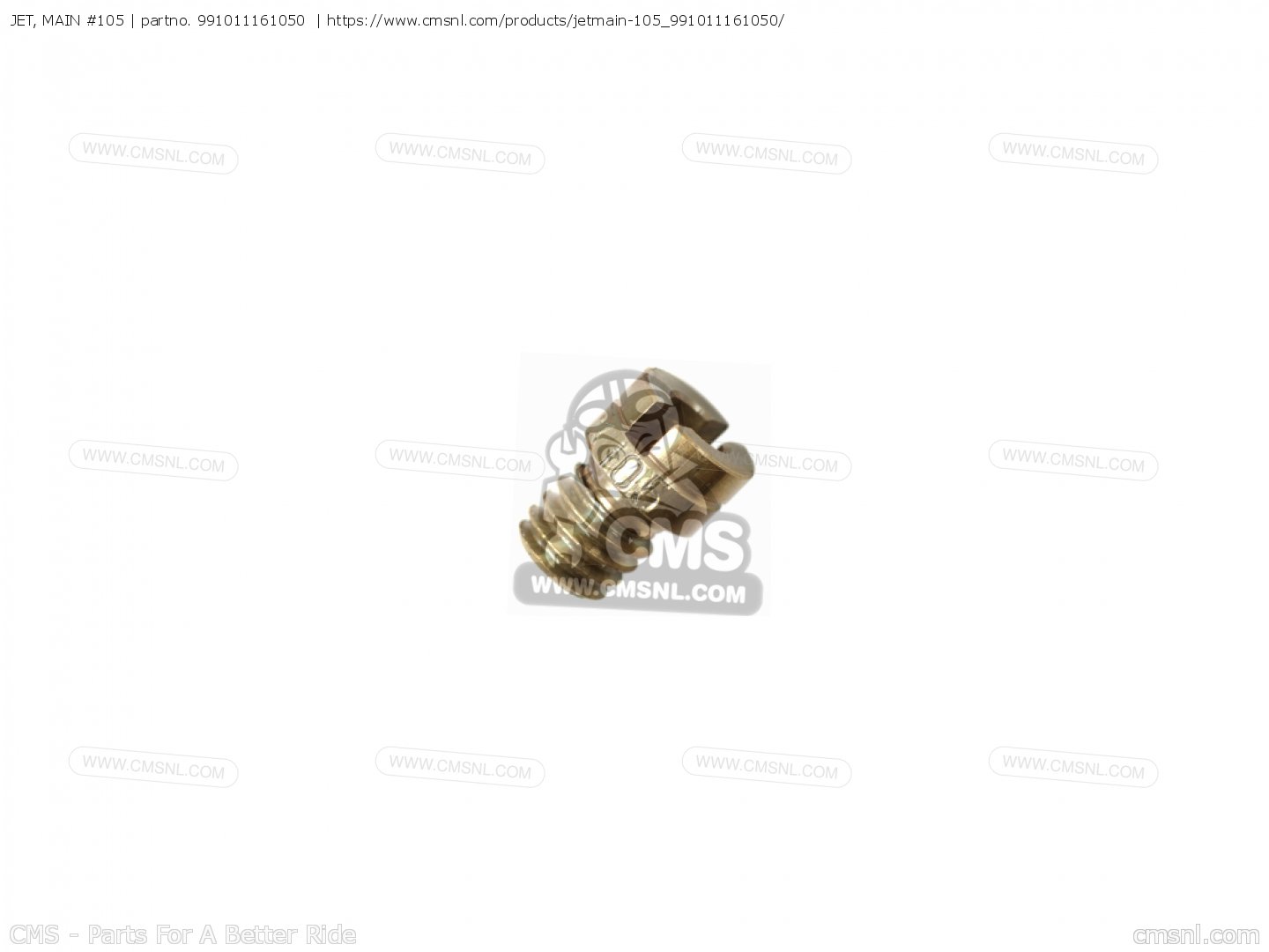 991011161050: JET, MAIN #105 Honda - buy the 99101-1161050 at CMSNL
