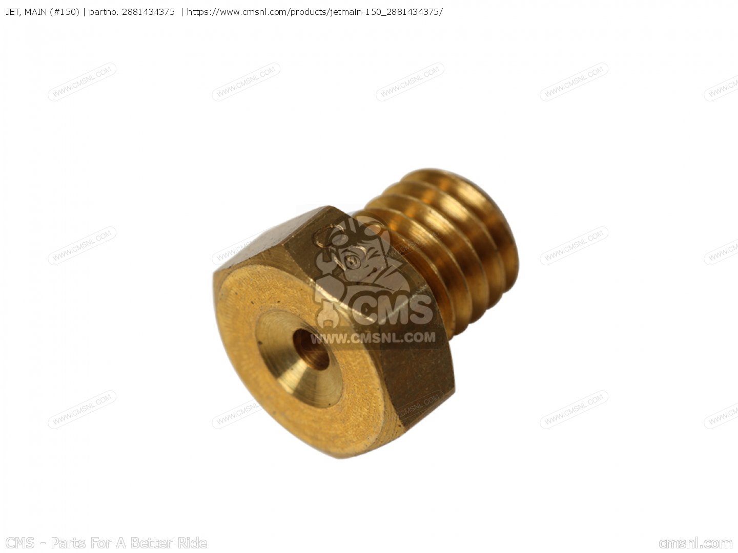 2881434375: JET, MAIN (#150) Yamaha - buy the 288-14343-75-00 at CMSNL
