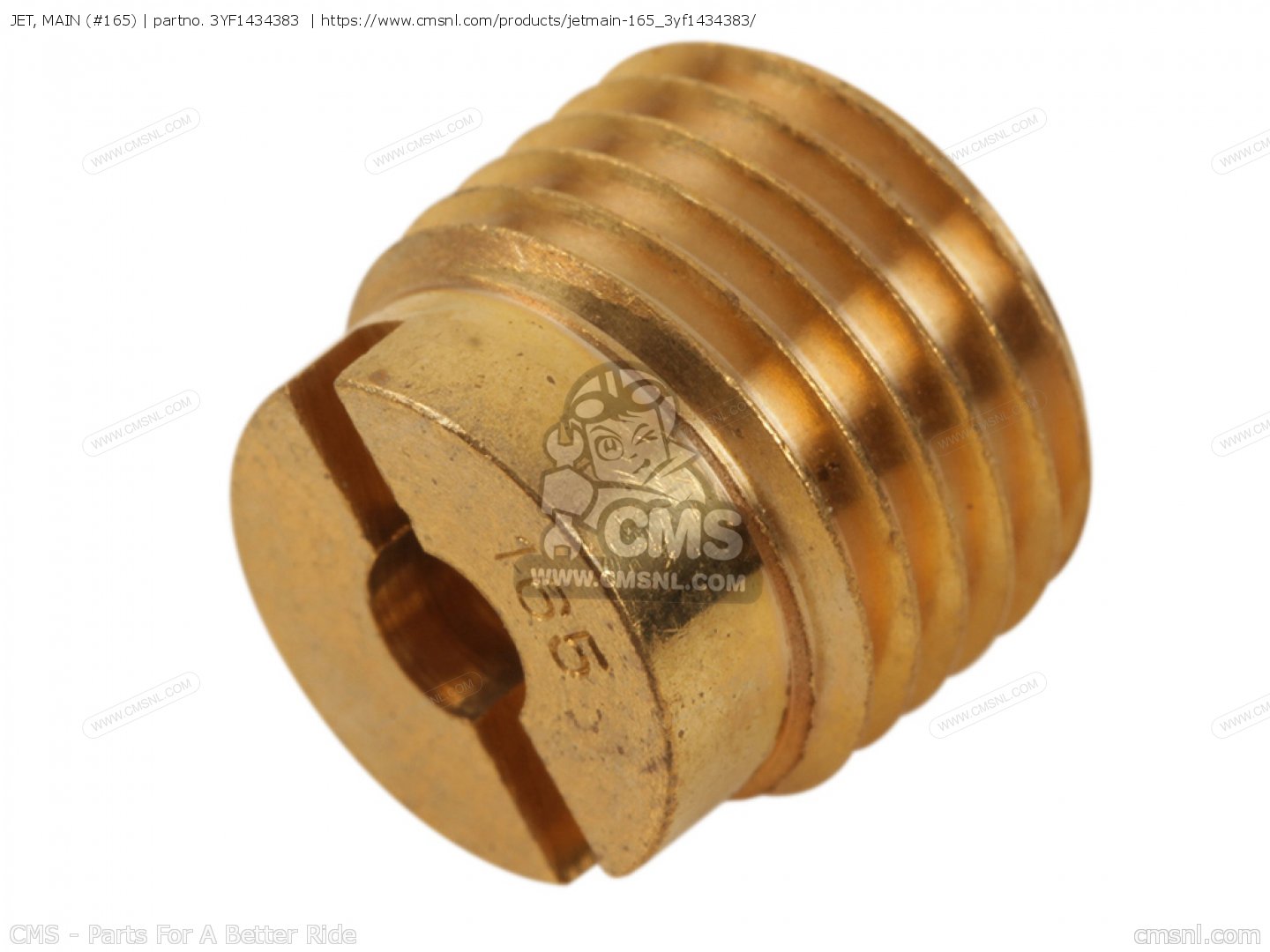 3YF1434383: JET, MAIN (#165) Yamaha - buy the 3YF-14343-83-00 at CMSNL