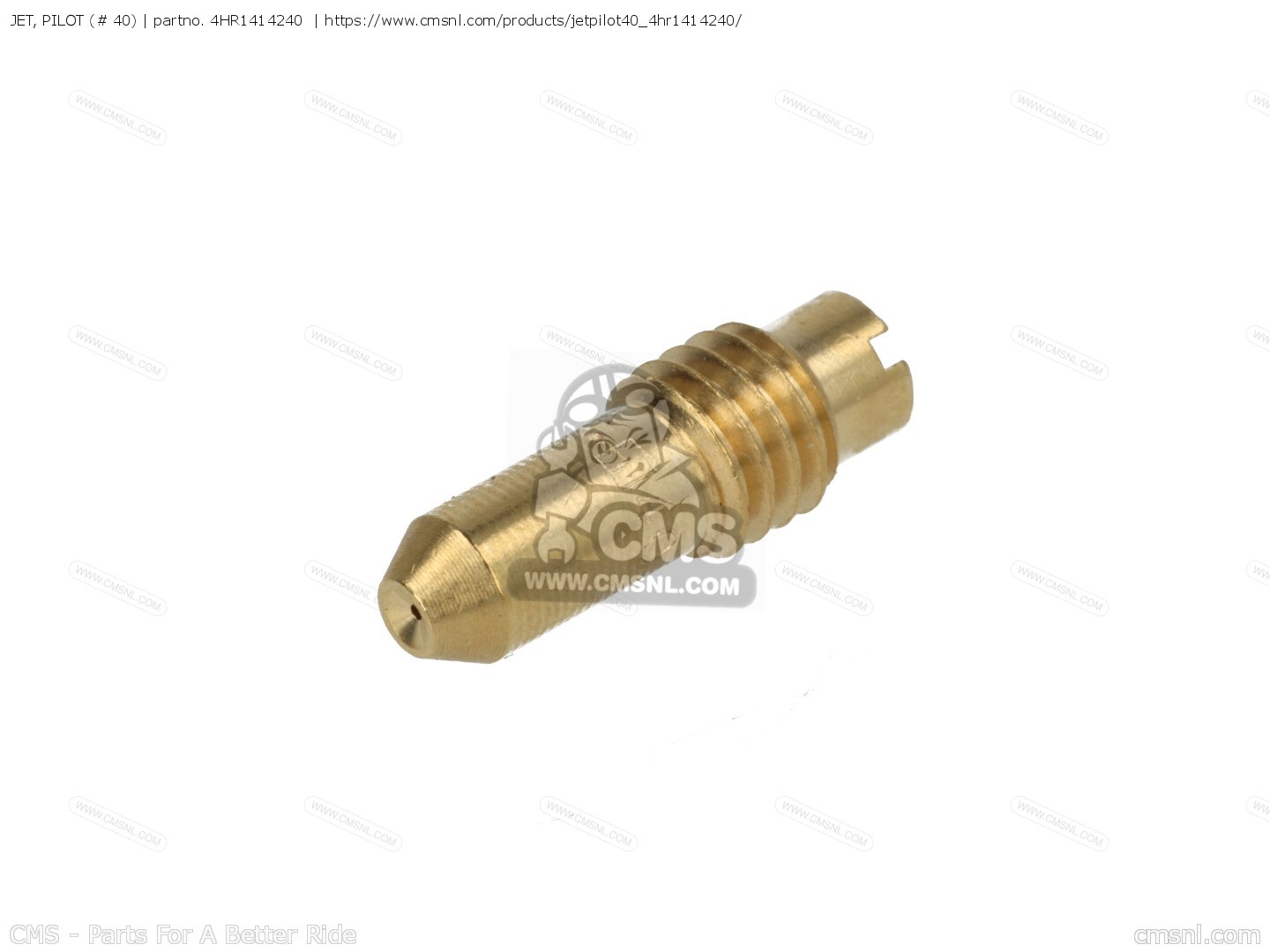 4HR1414240: JET, PILOT (# 40) Yamaha - buy the 4HR-14142-40-00 at CMSNL