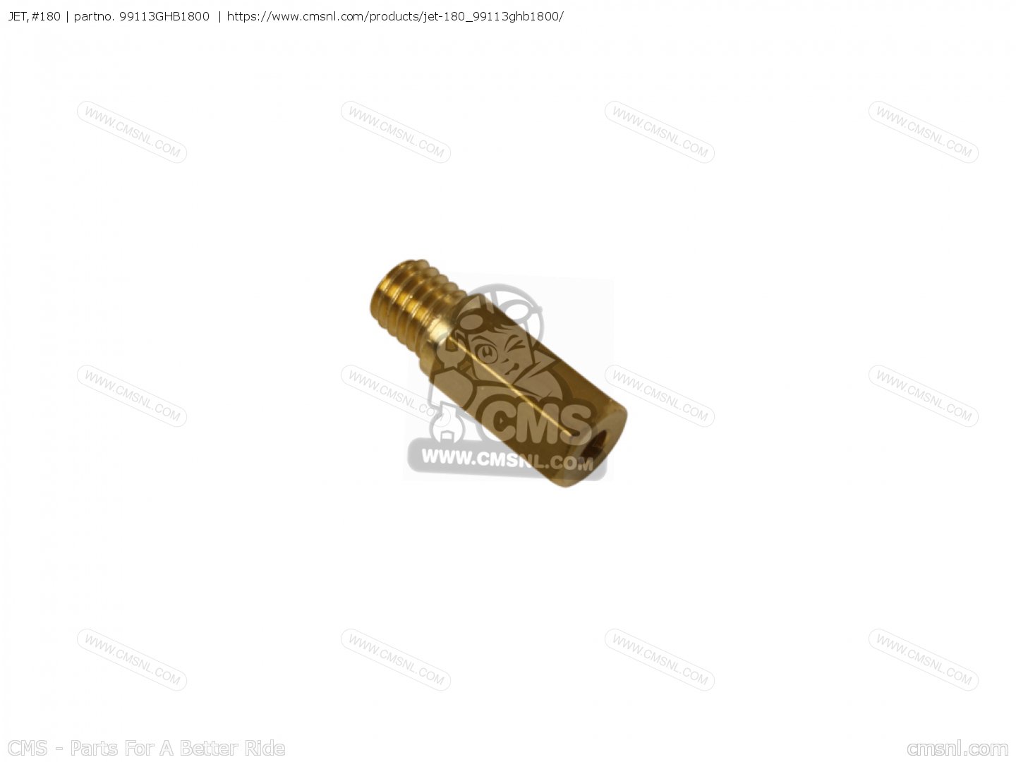 99113GHB1800：JET,#180 Honda - CMSNLで99113-GHB1800を購入する。