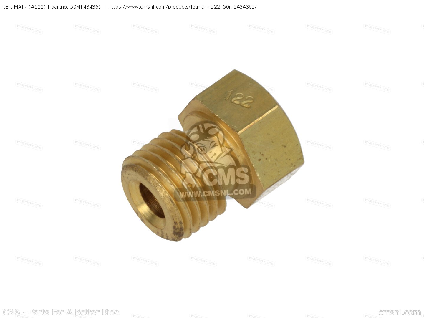 50M1434361: Jet, Main (#122) Yamaha - buy the 50M-14343-61 at CMSNL