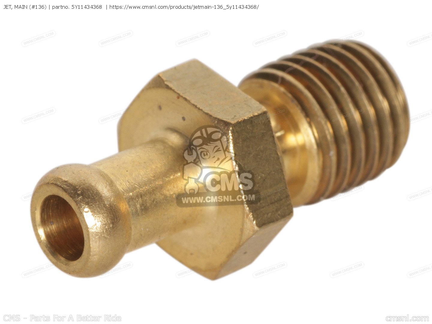 5Y11434368: Jet, Main (#136) Yamaha - buy the 5Y1-14343-68 at CMSNL