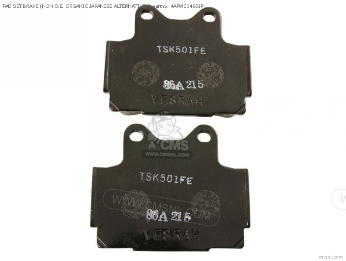 Jeu De Plaquettes De Frein Frein Organique NAS NON O.E. Japonais pour ...