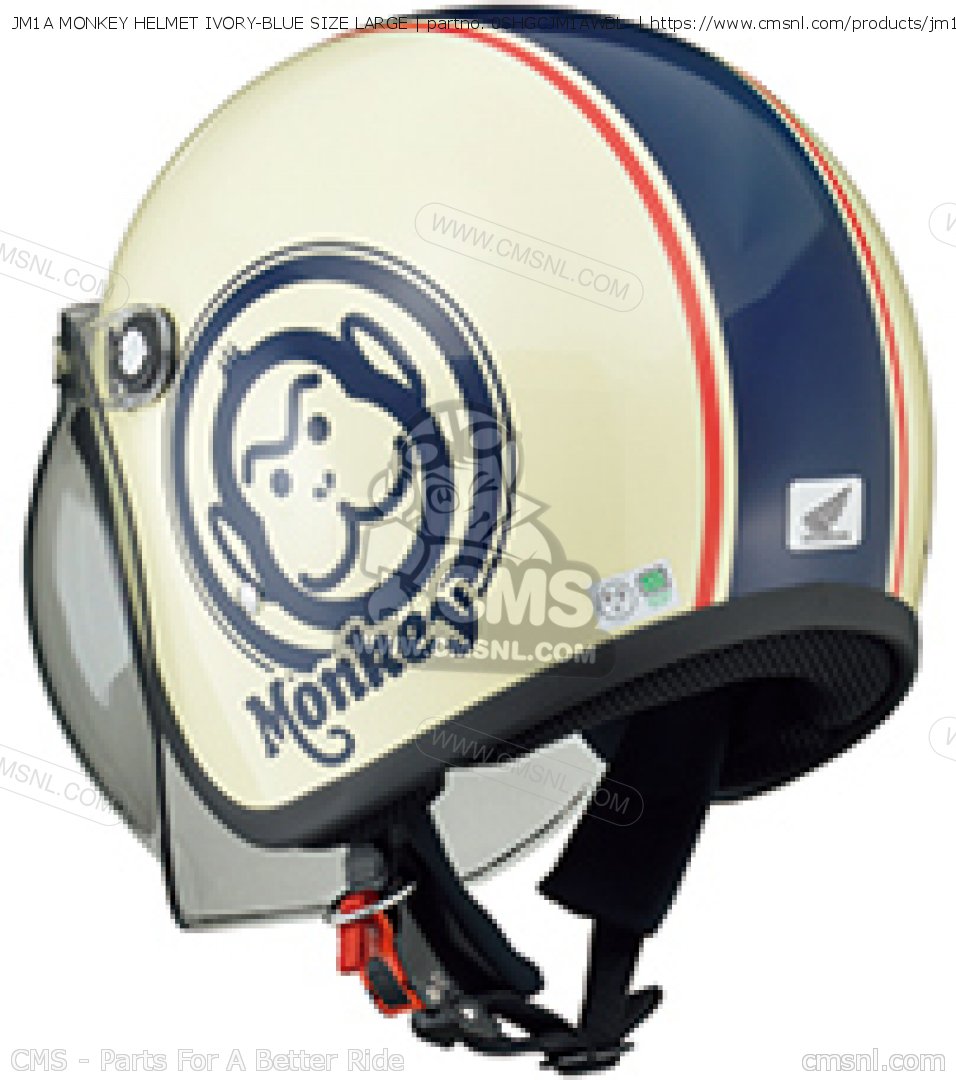 0SHGCJM1AWBL: Jm1a Monkey Helmet Ivory-blue Size Large Honda - buy the ...