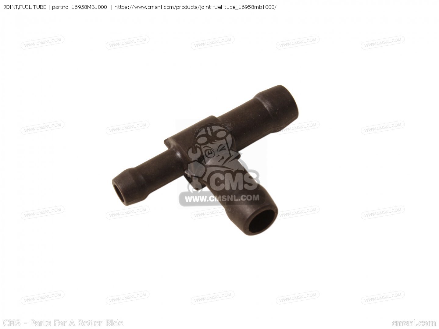 16958MB1000: JOINT,FUEL TUBE Honda - buy the 16958-MB1-000 at CMSNL