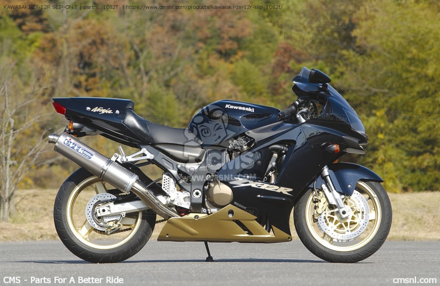 1082T: Kawasaki Zx-12r Slip-on T Over Racing - buy the 10-82-T at CMSNL