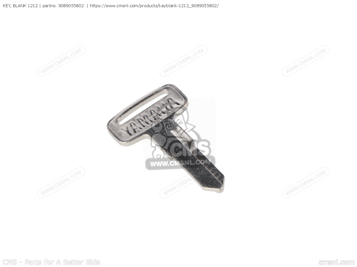 9089055802: KEY, BLANK 1212 Yamaha - buy the 90890-55802-00 at CMSNL