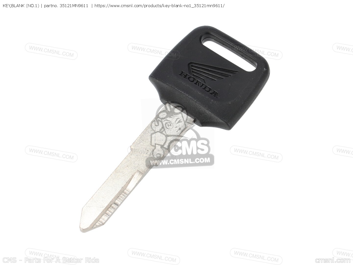 35121-MN9-611 Key,Blank (No.1), 35121MN9611 Honda - CBR1000F
