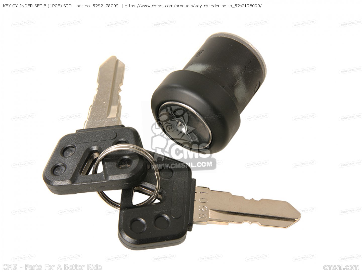 52S2178009: KEY CYLINDER SET B (1PCE) STD Yamaha - buy the 52S-21780-09 ...