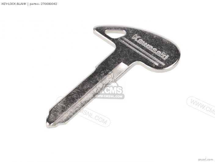 270080042: Key-lock,blank Kawasaki - buy the 27008-0042 at CMSNL
