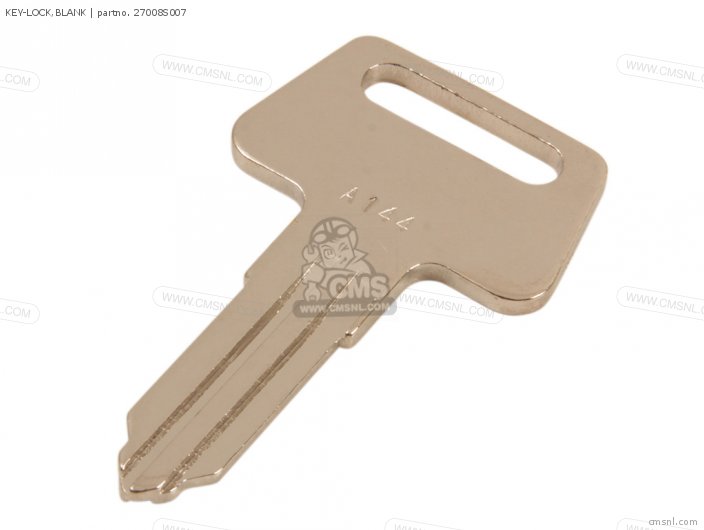 27008S007: Key-lock,blank(type:f Kawasaki - buy the 27008-S007 at CMSNL