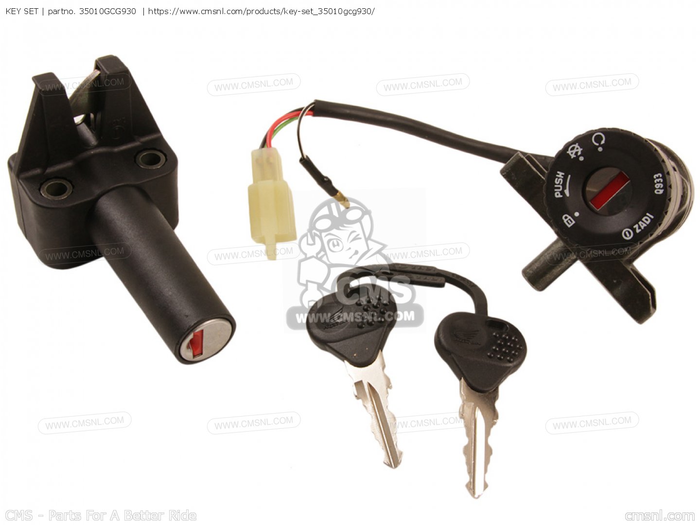 35010GCG930: KEY SET Honda - buy the 35010-GCG-930 at CMSNL