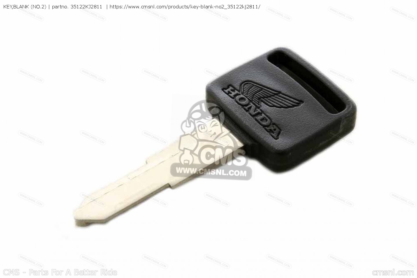 KEY,BLANK (NO.2) for Honda - order at CMSNL
