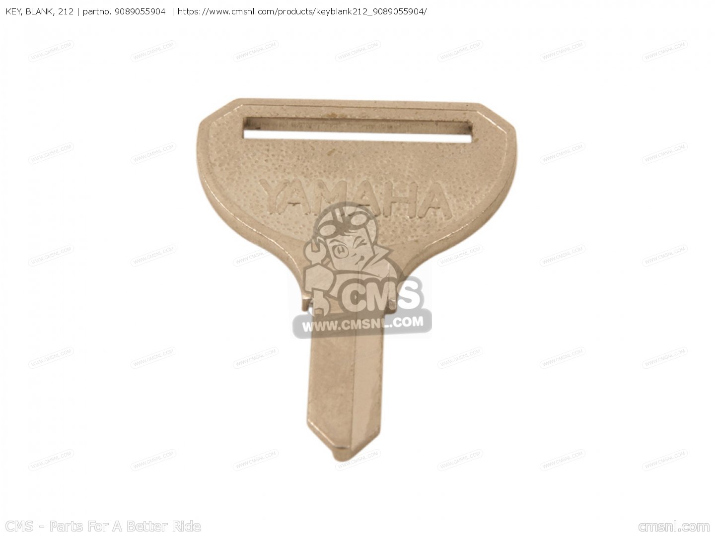 9089055904: Key, Blank, 212 Yamaha - buy the 90890-55904 at CMSNL