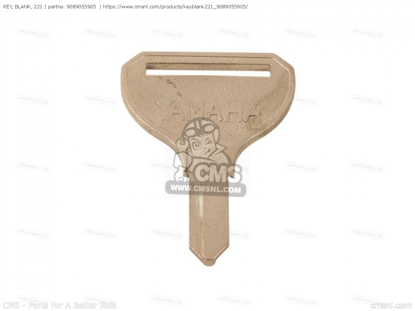 9089055905: Key, Blank, 221 Yamaha - buy the 90890-55905 at CMSNL
