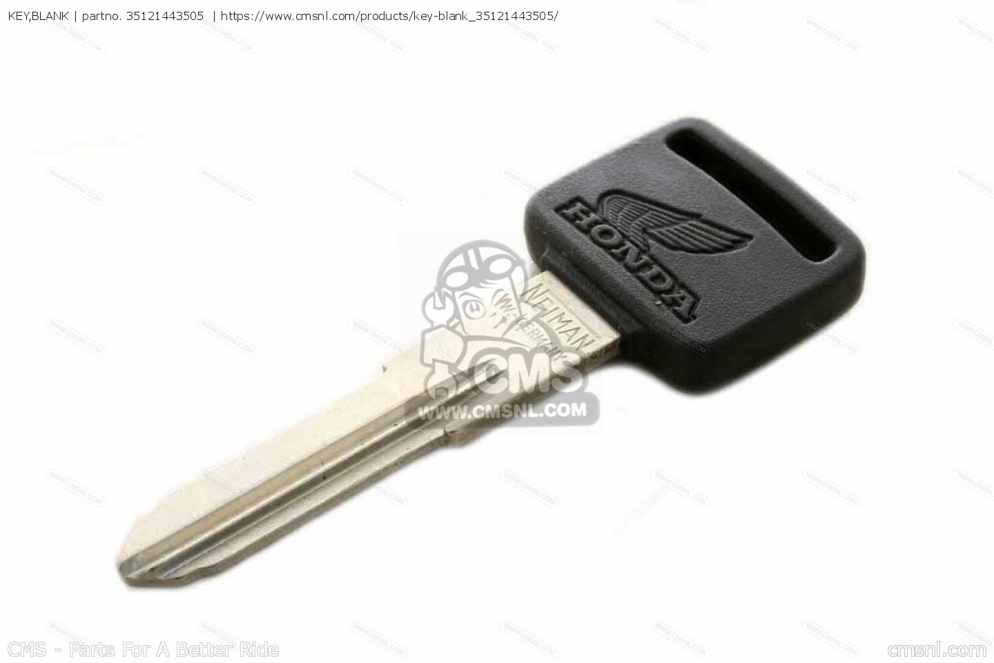 35121443505: KEY,BLANK Honda - buy the 35121-443-505 at CMSNL