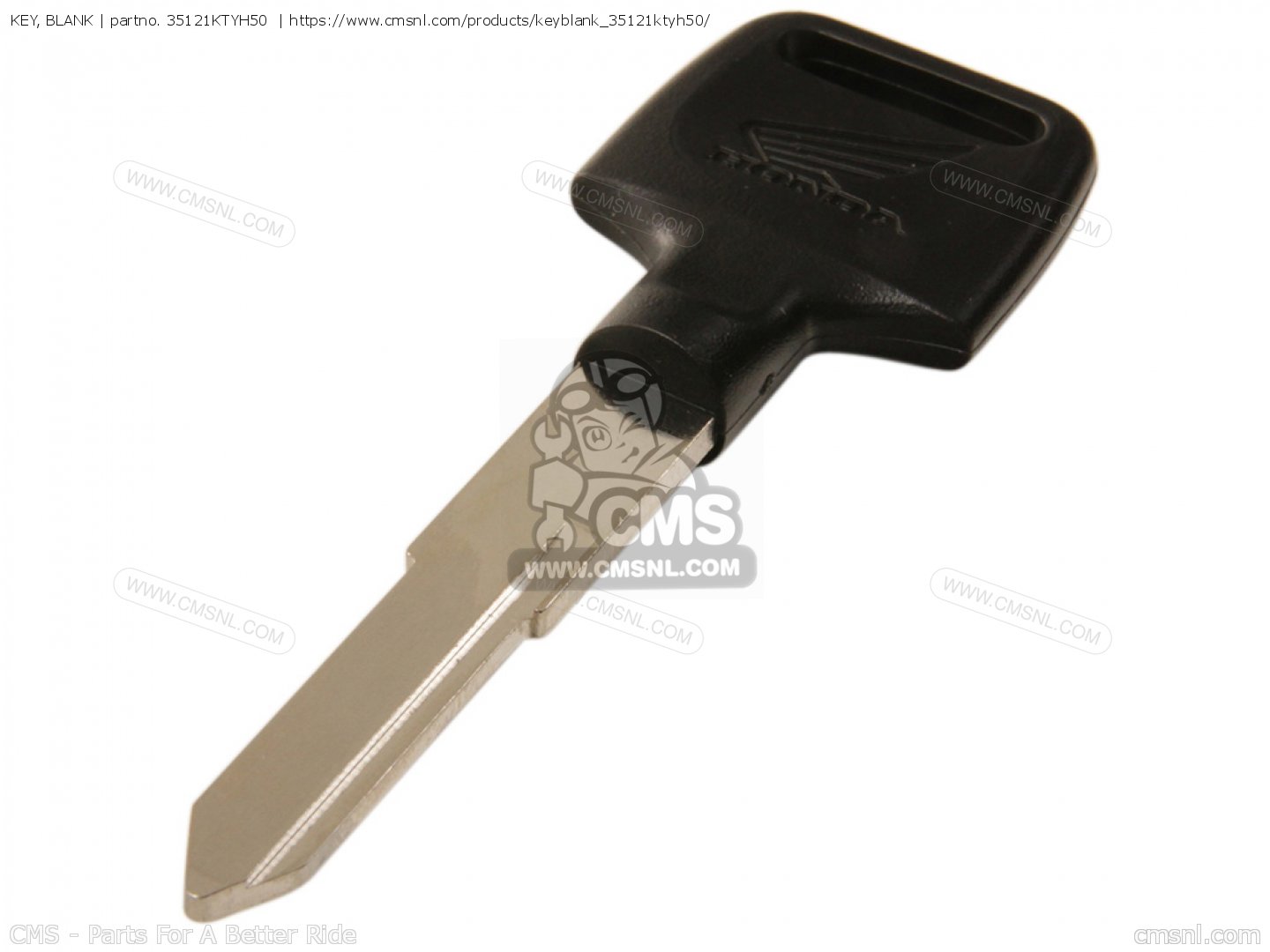 35121KTYH50: KEY,BLANK Honda - buy the 35121-KTY-H50 at CMSNL