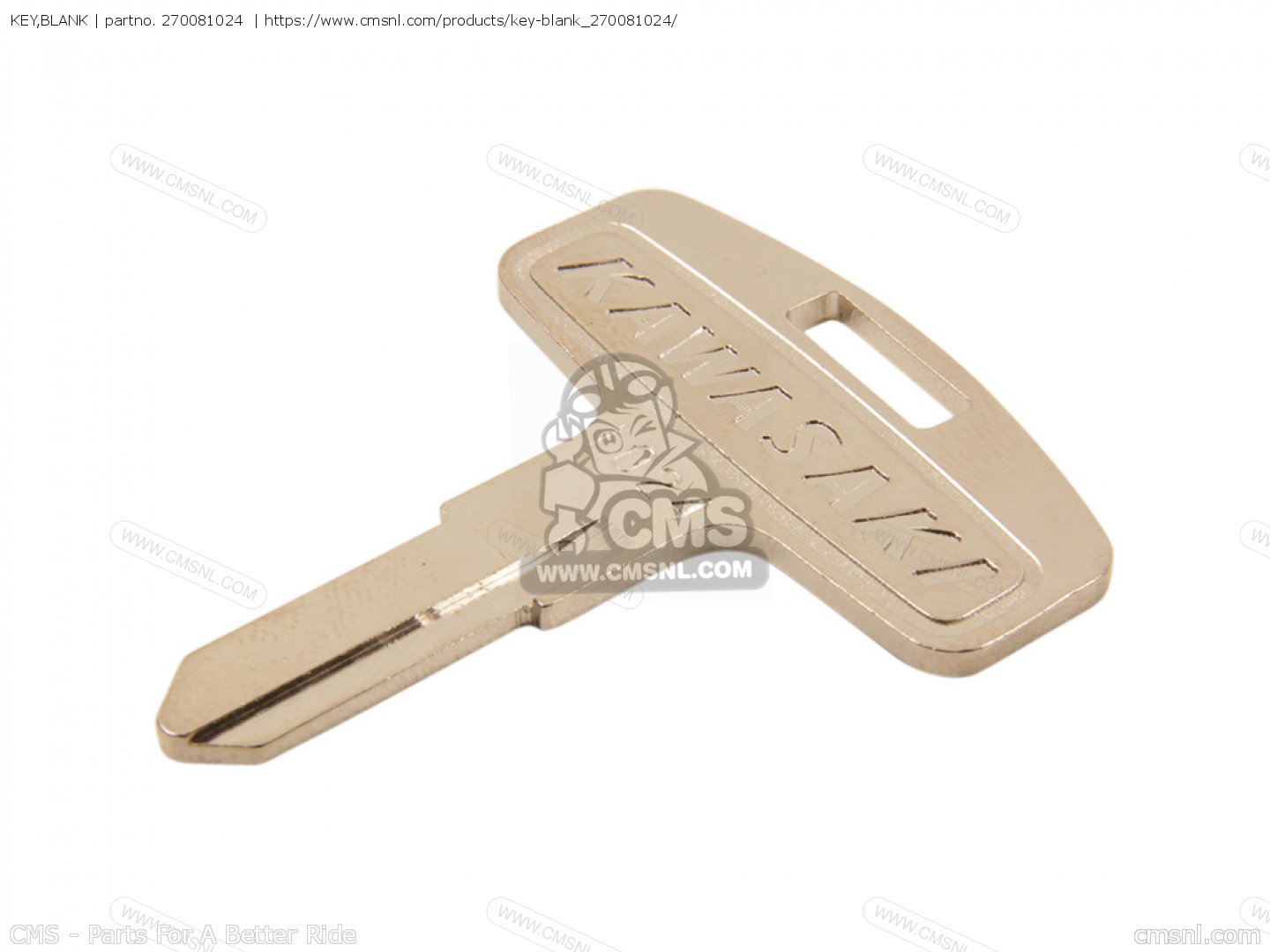 270081024: KEY-LOCK,BLANK Kawasaki - buy the 27008-1024 at CMSNL