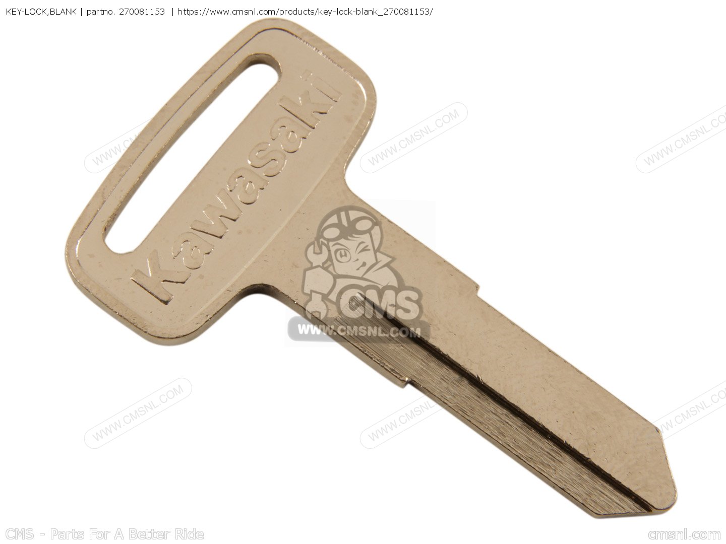 270081153: KEY-LOCK,BLANK Kawasaki - buy the 27008-1153 at CMSNL
