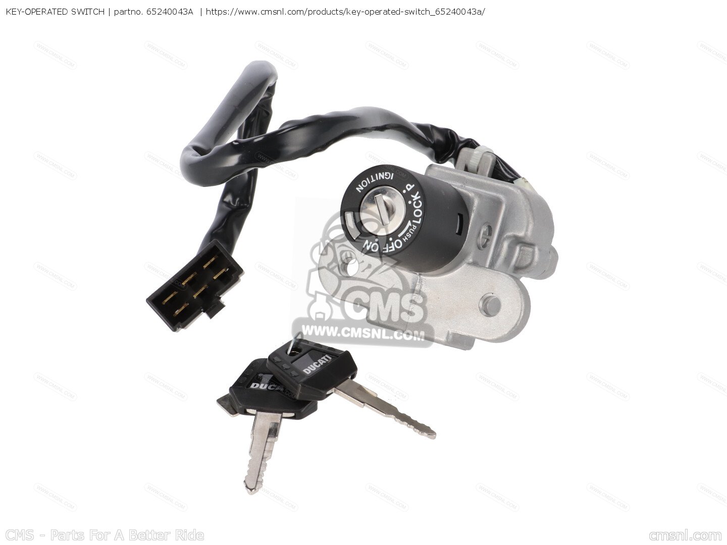 65240043A: KEY-OPERATED SWITCH Ducati - buy the 65240043A at CMSNL