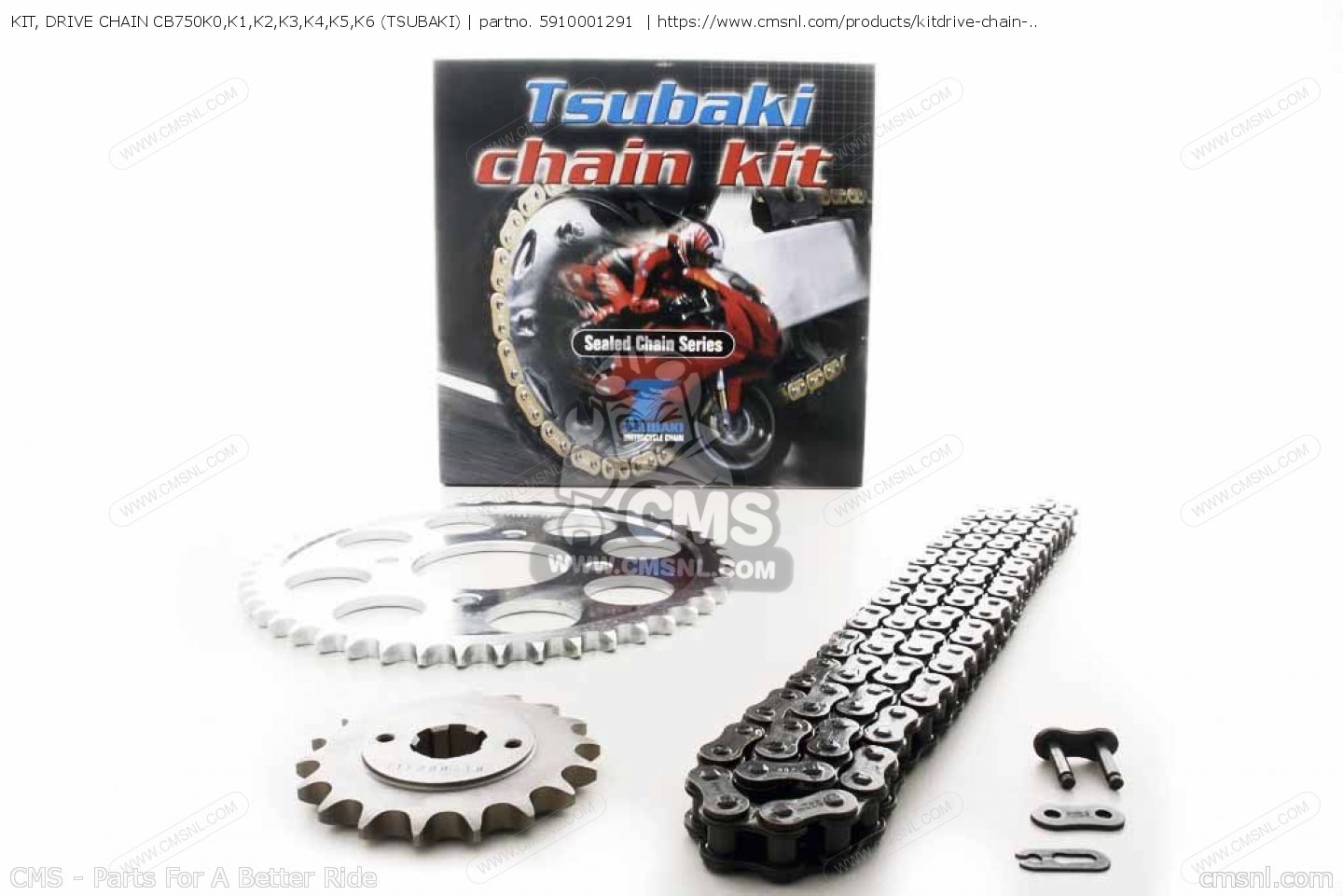 KIT, DRIVE CHAIN CB750K0,K1,K2,K3,K4,K5,K6 (TSUBAKI) for CB750K1 FOUR ...
