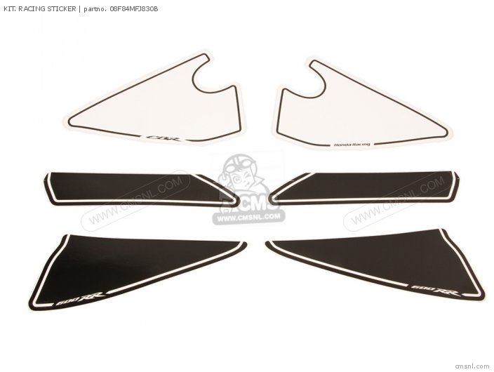 08F84MFJ830B: Kit, Racing Sticker Honda - buy the 08F84-MFJ-830B at CMSNL