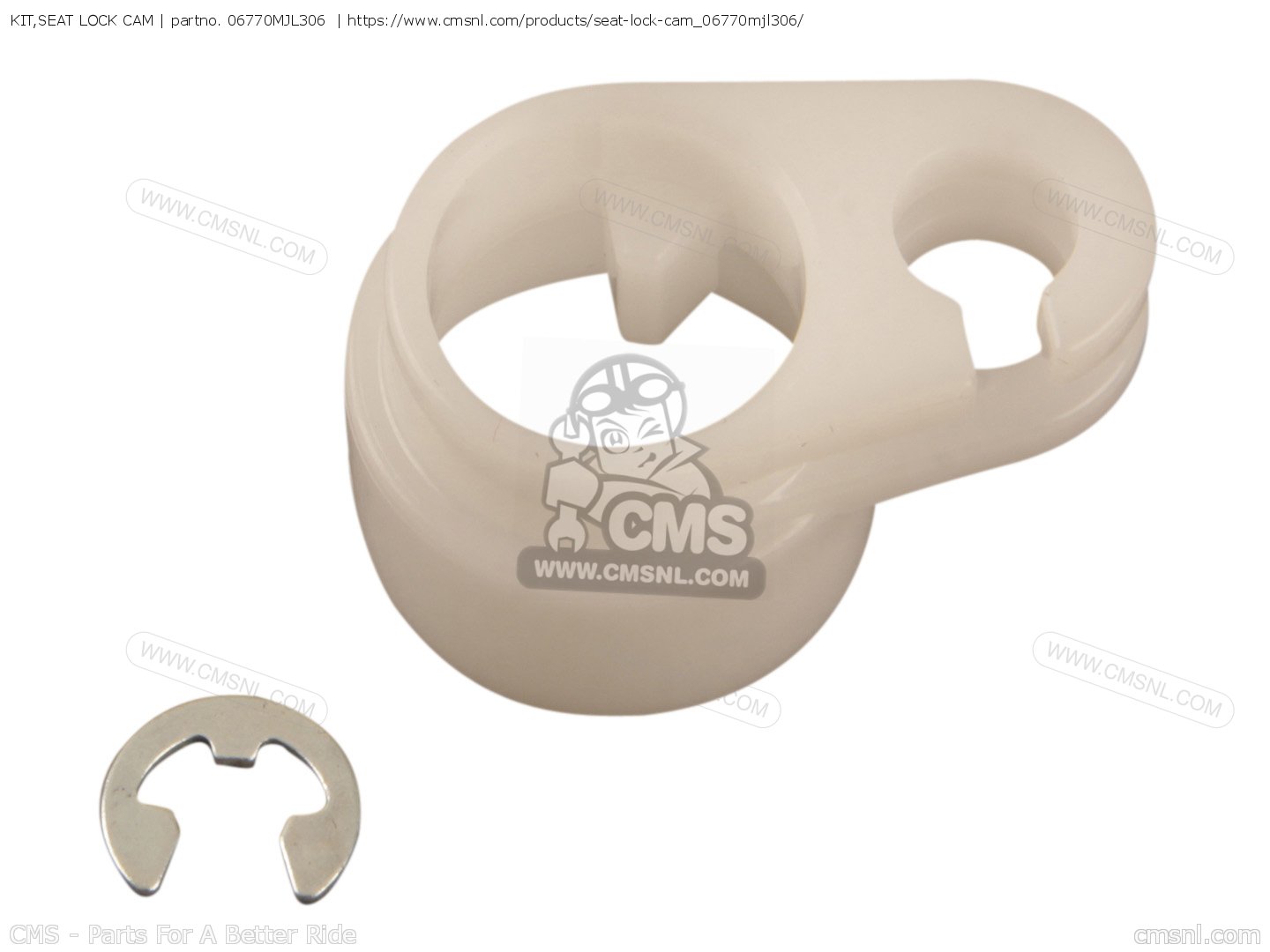 06770MJL306: Kit,seat Lock Cam Honda - buy the 06770-MJL-306 at CMSNL