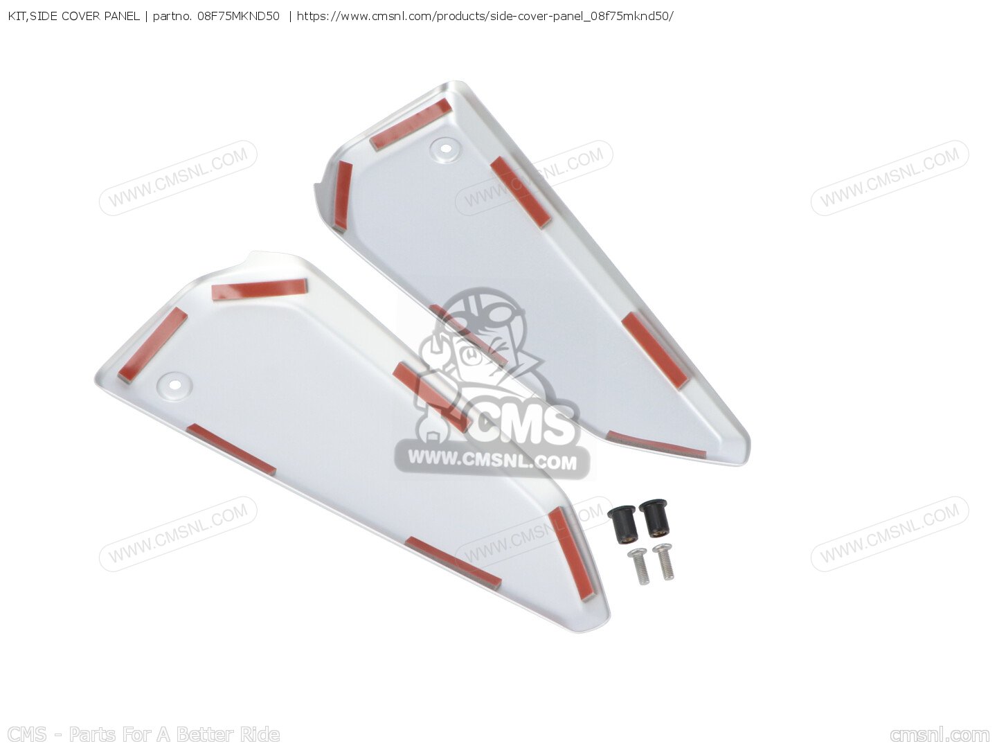 08F75MKND50: Kit,side Cover Panel Honda - buy the 08F75-MKN-D50 at CMSNL