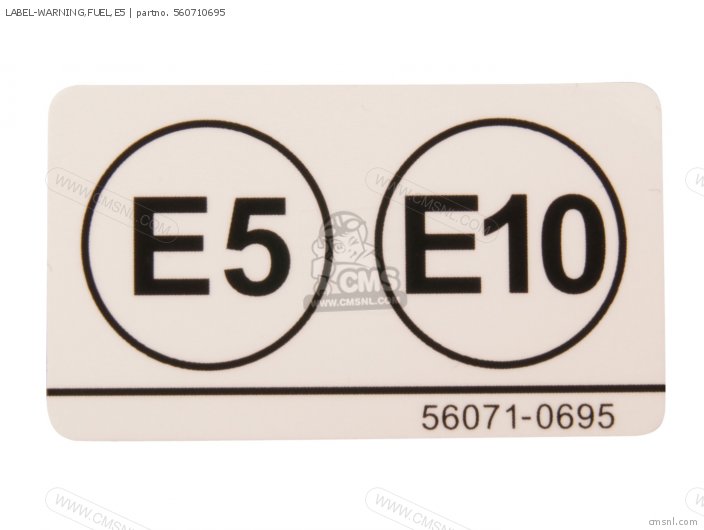 560710695: Label-warning,fuel,e5 Kawasaki - buy the 56071-0695 at CMSNL