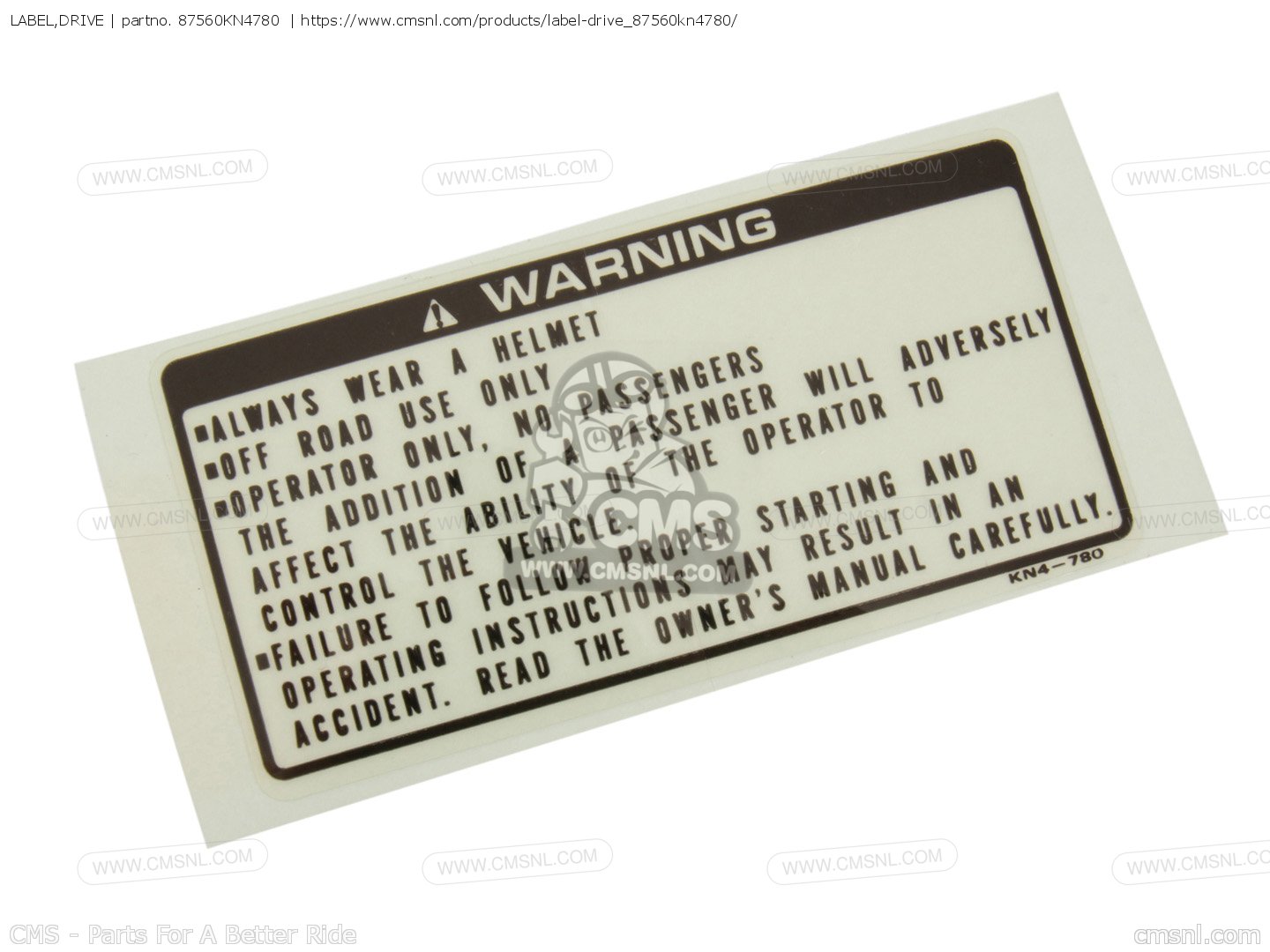 LABEL,DRIVE for Honda - order at CMSNL