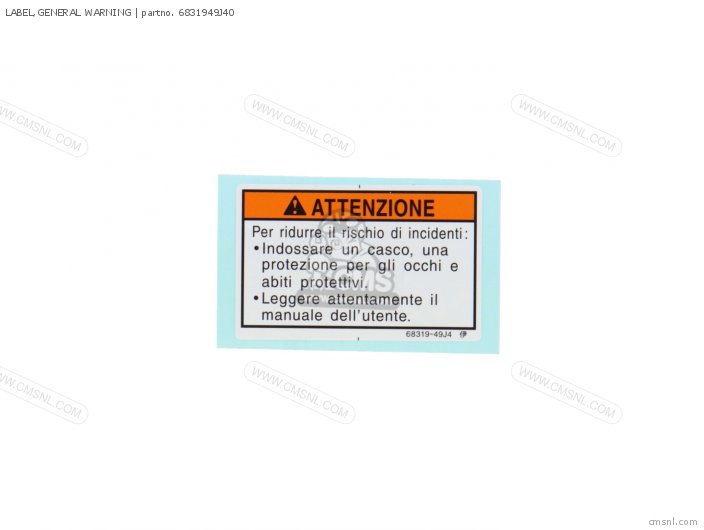 LABEL,GENERAL WARNING for GSX-R1000R(Z) 2017 - order at CMSNL