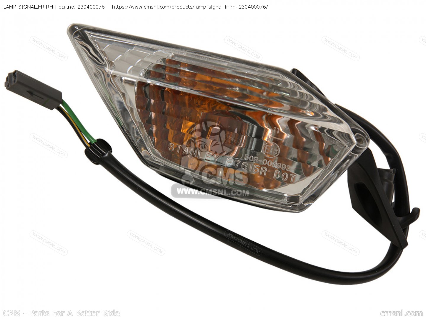 230400076: Lamp-signal,fr,rh Kawasaki - buy the 23040-0076 at CMSNL