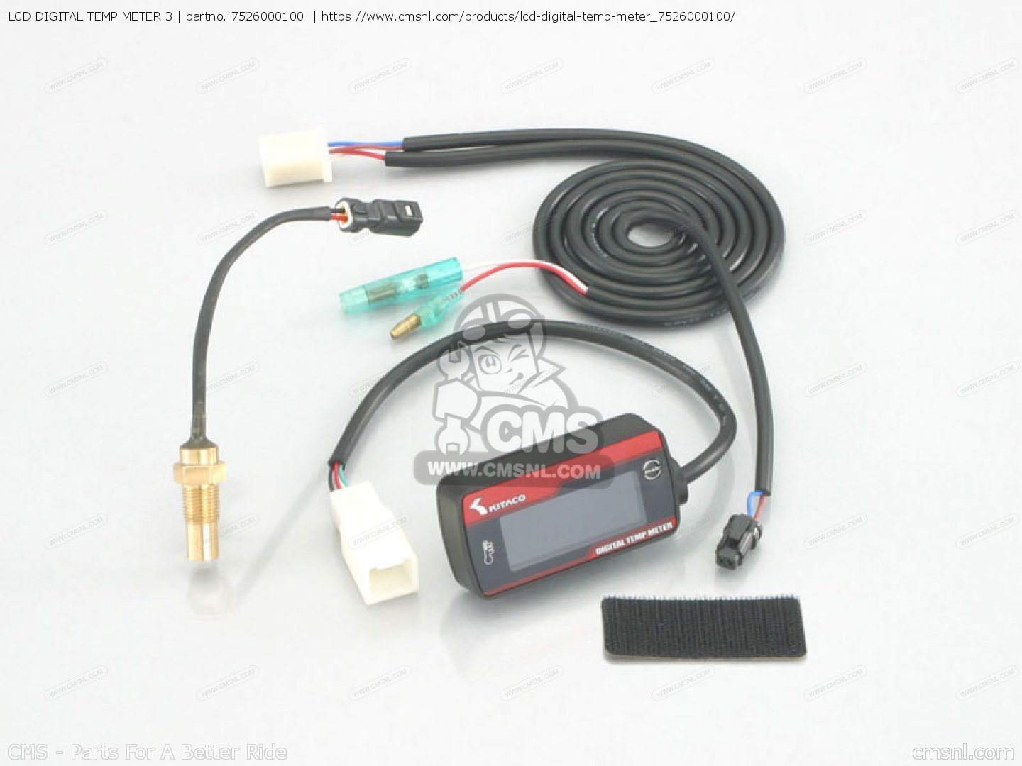 7526000100: Lcd Digital Temp Meter 3 Kitaco - buy the 752-6000100 at CMSNL