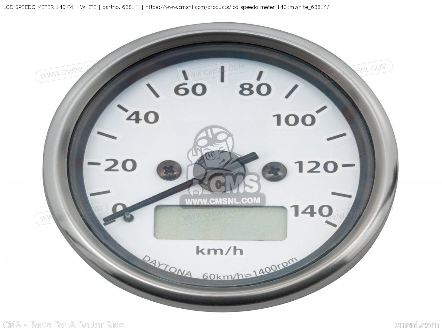 63814: Lcd Speedo Meter 140km White Daytona - buy the 63814 at CMSNL