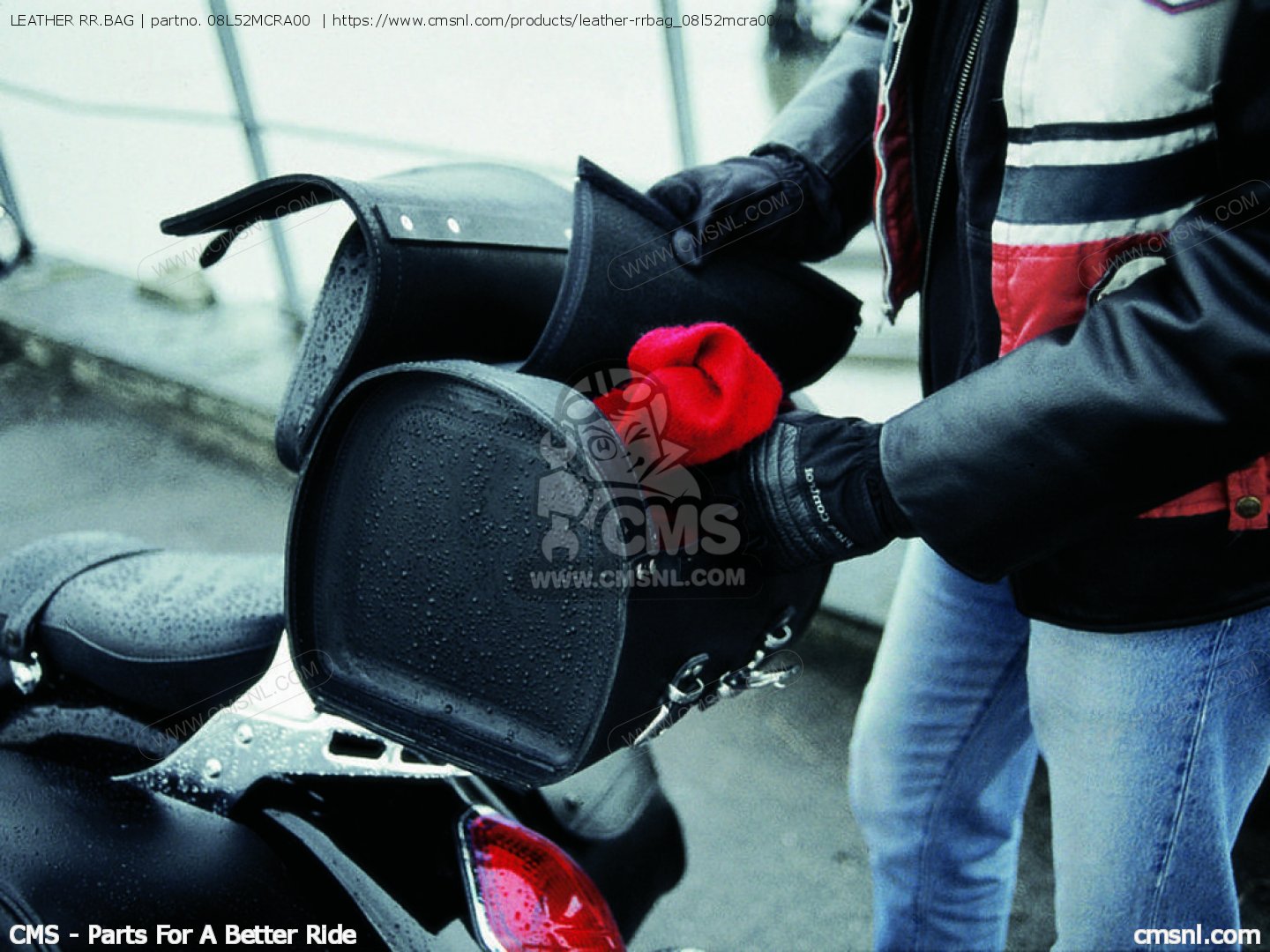 08L52MCRA00: LEATHER RR.BAG Honda - buy the 08L52-MCR-A00 at CMSNL