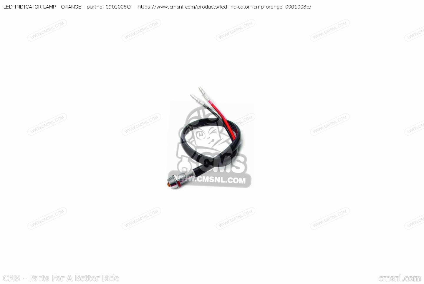 0901008O: LED INDICATOR LAMP ORANGE Takegawa - buy the 09-01-008O at CMSNL