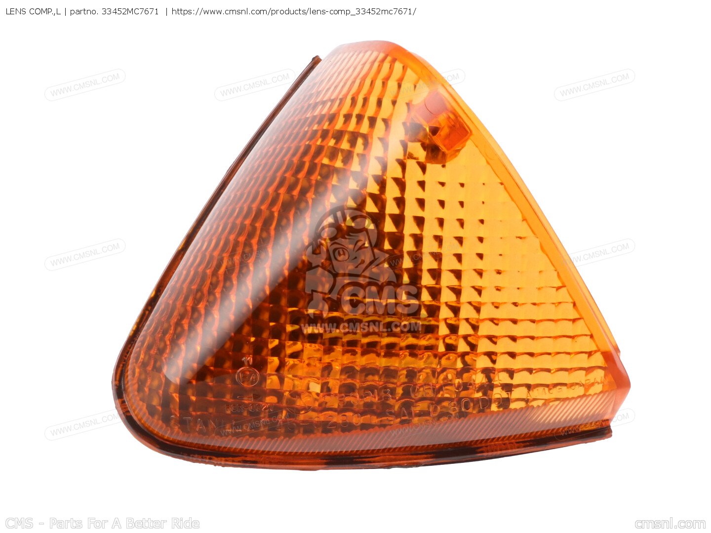 33452MC7671: LENS COMP.,L Honda - buy the 33452-MC7-671 at CMSNL