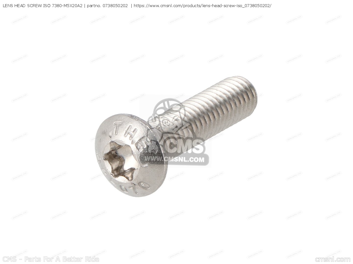 LENS HEAD SCREW ISO 7380-M5X20A2 for KTM - order at CMSNL