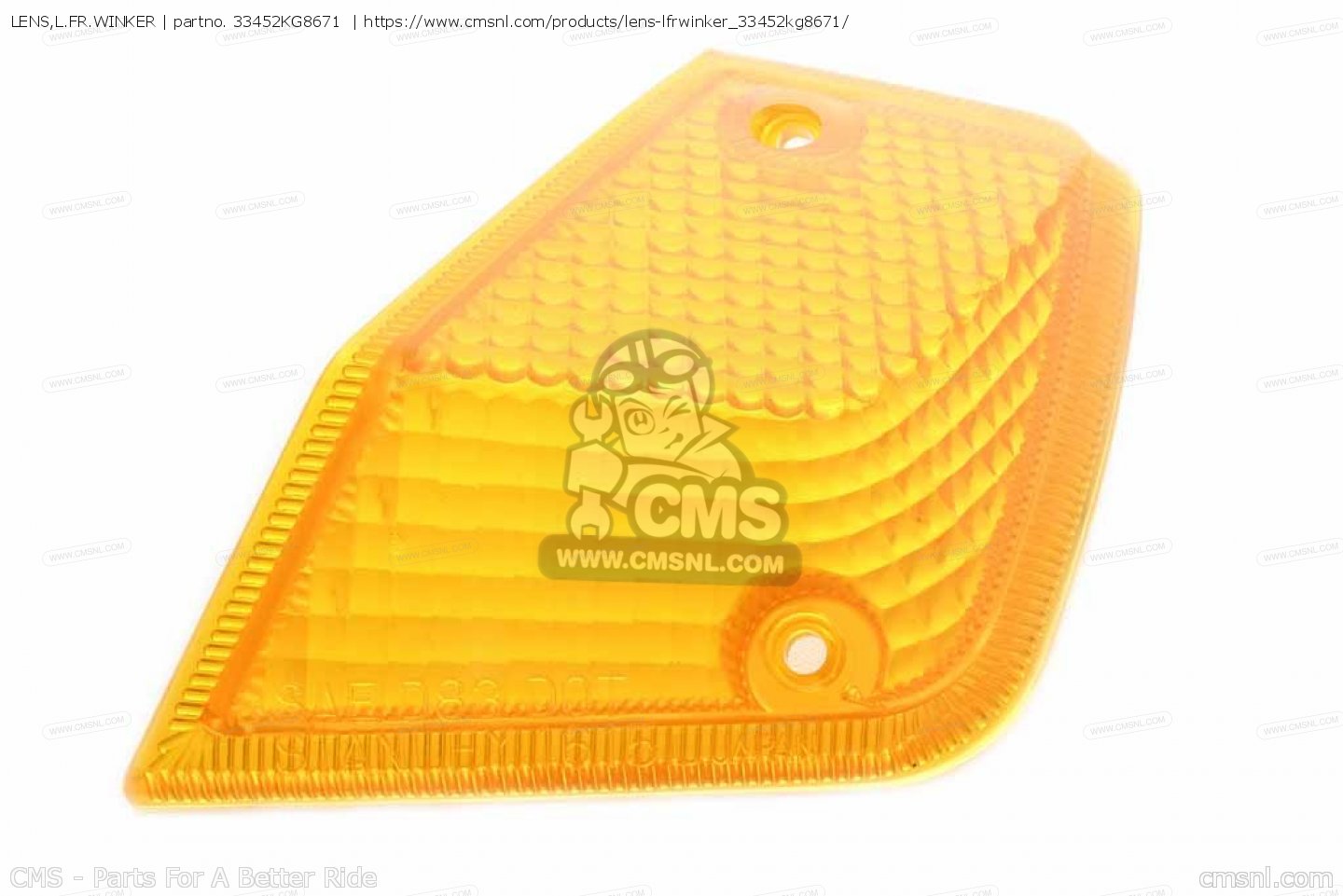 33452KG8671: Lens,l.fr.winker Honda - buy the 33452-KG8-671 at CMSNL