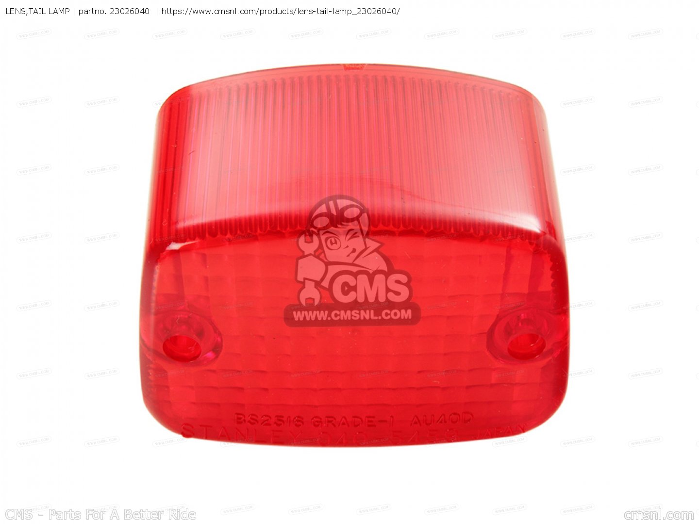 23026040: LENS,TAIL LAMP Kawasaki - buy the 23026-040 at CMSNL