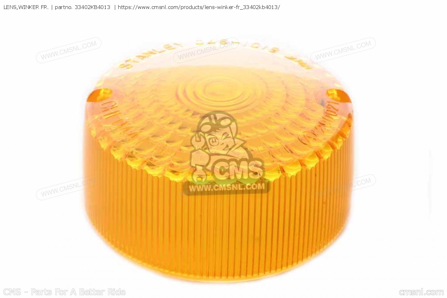 33402KB4013: LENS,WINKER FR. Honda - buy the 33402-KB4-013 at CMSNL