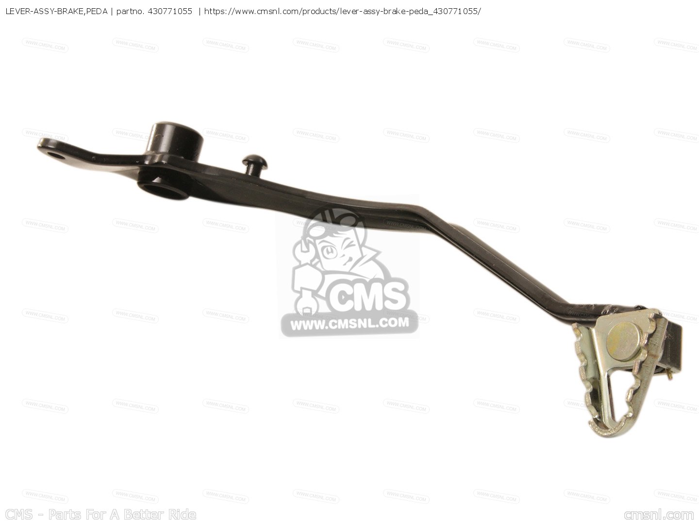 430771055: Lever-assy-brake,peda Kawasaki - buy the 43077-1055 at CMSNL